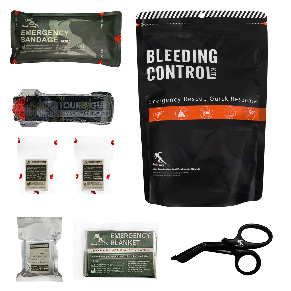 MEDRESQ Medresq Personal Bleeding Control Kit，Contains Tourniquet ...