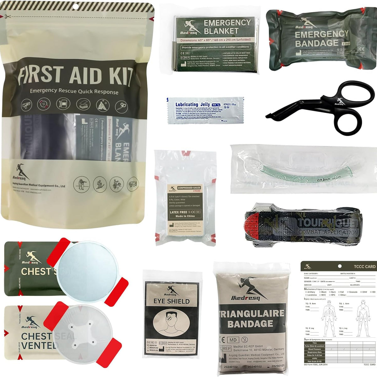 MEDRESQ IFAK Trauma First Aid Kit - Advanced Bleeding Control and Wound ...